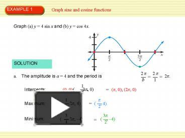 Graph sine and cosine functions presentation | free to view