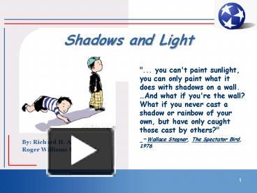 Shadows and Light presentation | free to download