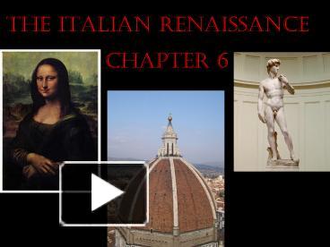 PPT – THE ITALIAN RENAISSANCE PowerPoint presentation | free to view ...