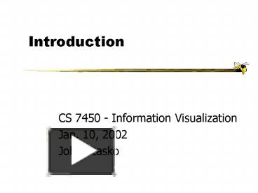 CS 7450 Information Visualization presentation | free to view