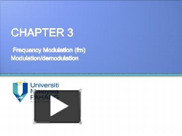 Frequency Modulation fm presentation | free to view