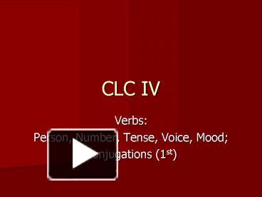PPT – CLC IV PowerPoint presentation | free to view - id: 1ca351-ZDc1Z