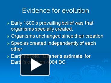 PPT – Evidence for evolution PowerPoint presentation | free to view ...