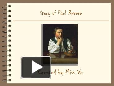 Story of Paul Revere presentation | free to view