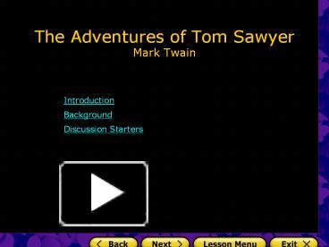 The Adventures of Tom Sawyer Mark Twain presentation | free to view