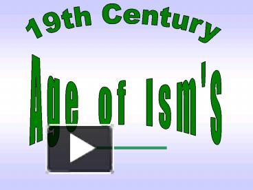19th Century presentation | free to view