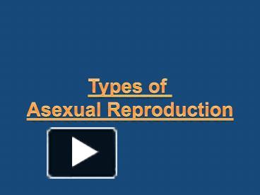 Types of Asexual Reproduction presentation | free to view