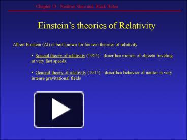 Einsteins theories of Relativity presentation | free to view
