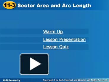 Sector Area and Arc Length presentation | free to view