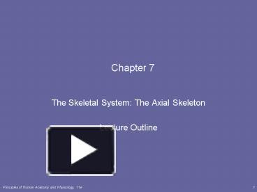 The Skeletal System: The Axial Skeleton presentation | free to view