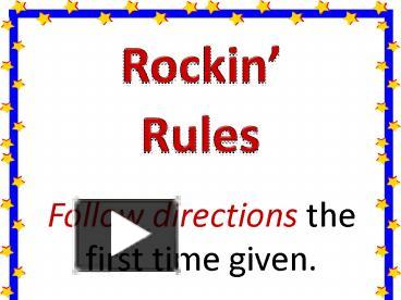 PPT – Rockin PowerPoint presentation | free to view - id: 1d4e98-ZDc1Z