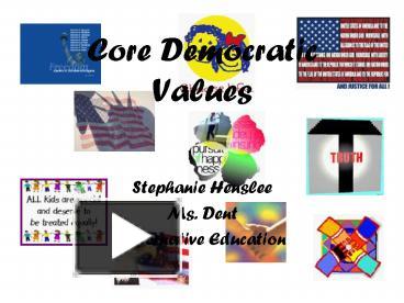 PPT – Core Democratic Values PowerPoint presentation | free to view ...