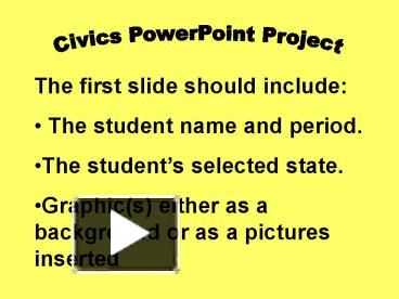 Civics PowerPoint Project presentation | free to view