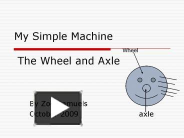 PPT – My Simple Machine Wheel The Wheel and Axle PowerPoint ...