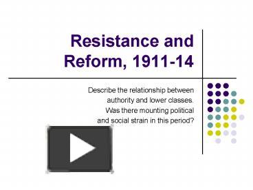 PPT – Resistance and Reform, 191114 PowerPoint presentation | free to ...