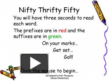 Nifty Thrifty Fifty presentation | free to view
