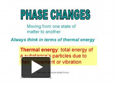 PPT – PHASE CHANGES PowerPoint presentation | free to view - id: 1d8995 ...