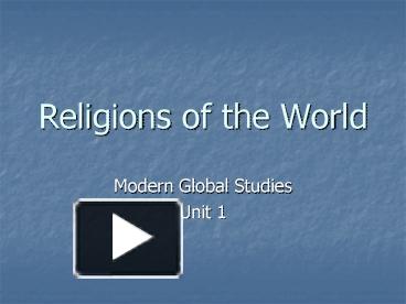 PPT – Religions of the World PowerPoint presentation | free to view ...