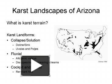 PPT – Karst Landscapes of Arizona PowerPoint presentation | free to ...