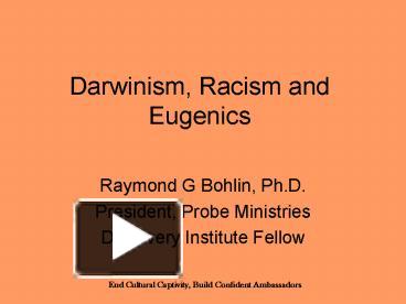Darwinism, Racism and Eugenics presentation | free to view