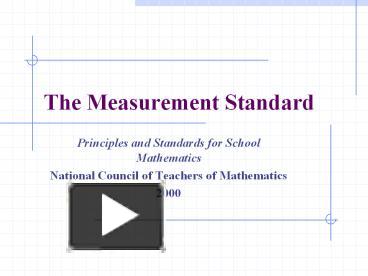 PPT – The Measurement Standard PowerPoint presentation | free to ...
