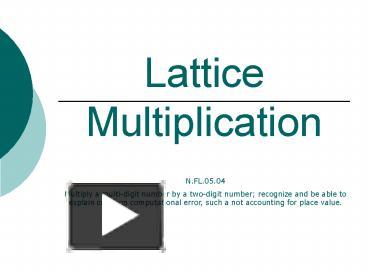 Lattice Multiplication presentation | free to view