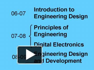 Introduction to Engineering Design presentation | free to view