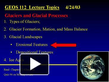 PPT – GEOS 112 Lecture Topics 42403 PowerPoint presentation | free to ...