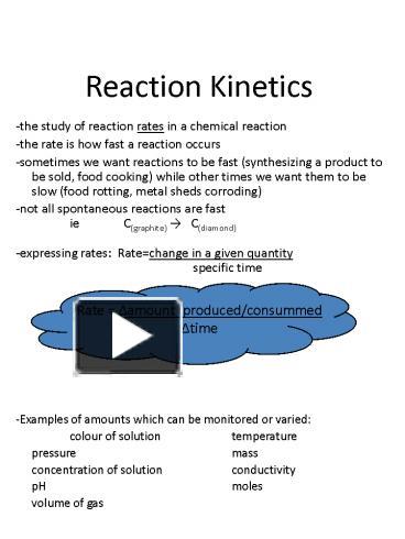 PPT – Reaction Kinetics PowerPoint presentation | free to view - id ...