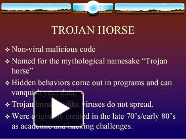 TROJAN HORSE presentation | free to view