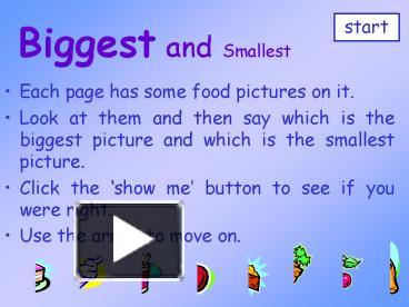 Biggest and Smallest presentation | free to view