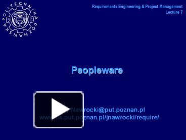 Peopleware presentation | free to download