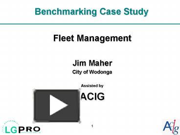 PPT – Benchmarking Case Study PowerPoint presentation | free to view - id: 1e1f2d-ZDc1Z
