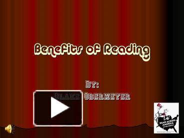 Benefits of Reading presentation | free to view