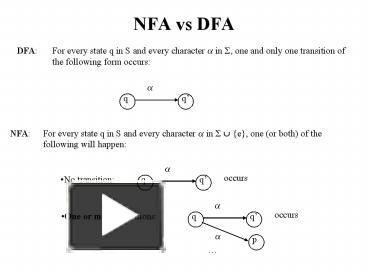 NFA vs DFA presentation | free to download