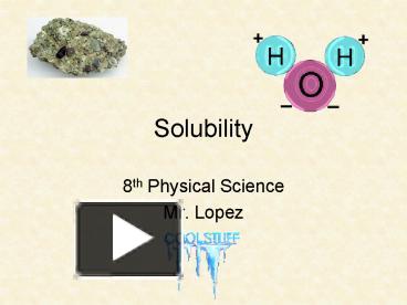 Solubility presentation | free to view