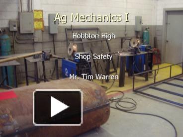 Ag Mechanics I presentation | free to view