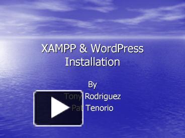 XAMPP presentation | free to view
