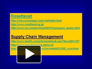 Rosettanet presentation | free to view