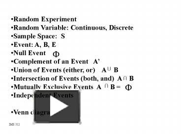Random Experiment presentation | free to view