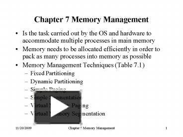 PPT – Is the task carried out by the OS and hardware to accommodate ...