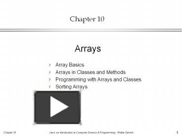 Array Basics presentation | free to view