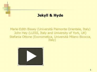 PPT – Jekyll PowerPoint presentation | free to download - id: 1e8249-ZWMxZ