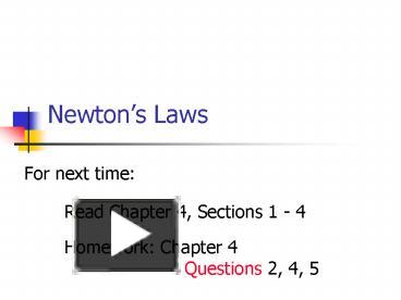 PPT – Newtons Laws PowerPoint presentation | free to view - id: 1e898a ...