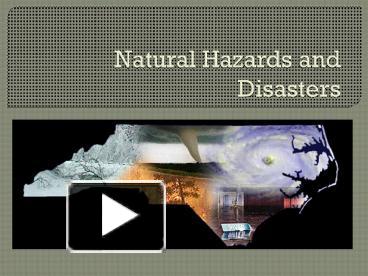 Natural Hazards and Disasters presentation | free to view