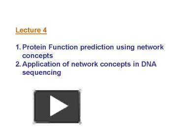 PPT – Protein Function prediction using network concepts PowerPoint presentation | free to view ...
