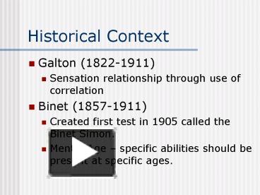 Historical Context presentation | free to view