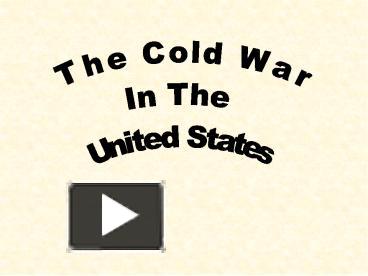 The Red Scare presentation | free to view