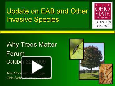 PPT – Update on EAB and Other Invasive Species PowerPoint presentation ...