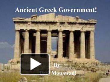 PPT – Ancient Greek Government PowerPoint presentation | free to view ...